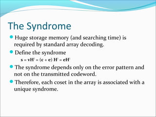 5 linear block codes | PPT