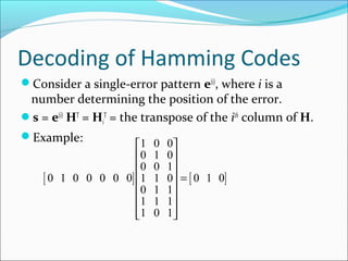 5 linear block codes | PPT
