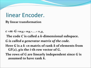 5 linear block codes | PPT