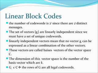 5 linear block codes | PPT