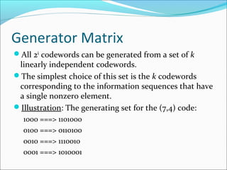 5 linear block codes | PPT