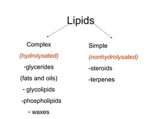 5 lipids | PPT | Chemistry | Science