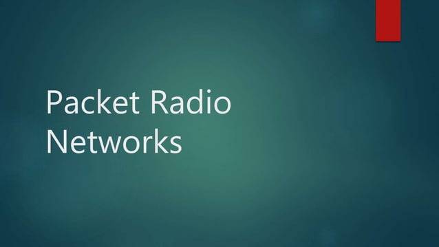 packet radio networks | PPT