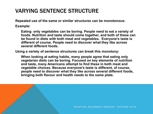 Varying Sentence Structure | PPT