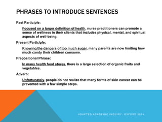 Varying Sentence Structure | PPT