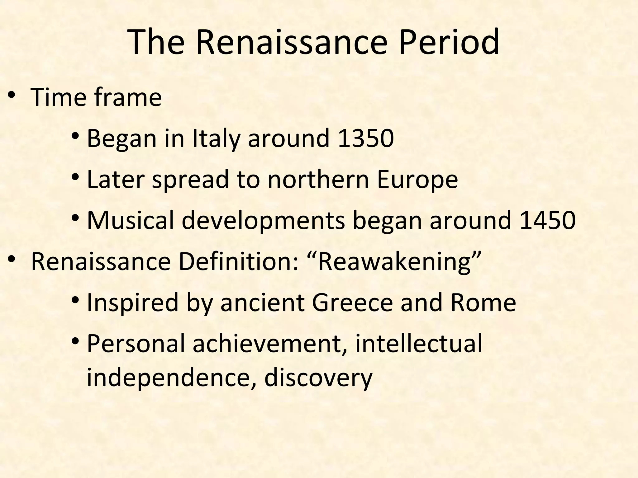 5 listening renaissance | PPT