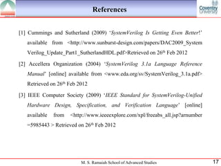 System Verilog 2009 & 2012 enhancements | PPTX