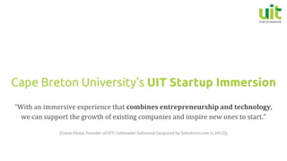 UIT Startup Immersion | PPT