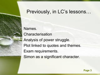 5 lotf structure | PPT