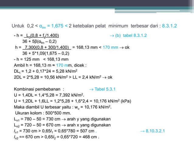 materi kuliah it pln perhitungan plat balok | PPT