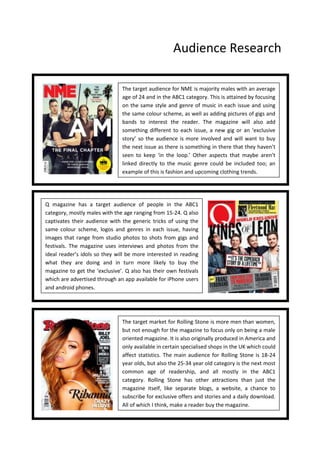 5 magazine audience research | PDF