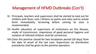 5 MAIN ACTIONS TO PREVENT OUTBREAKS OF HFMD | PPT