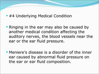 5 main causes of ringing in the ear | PPT
