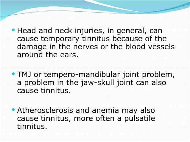 5 main causes of ringing in the ear | PPT
