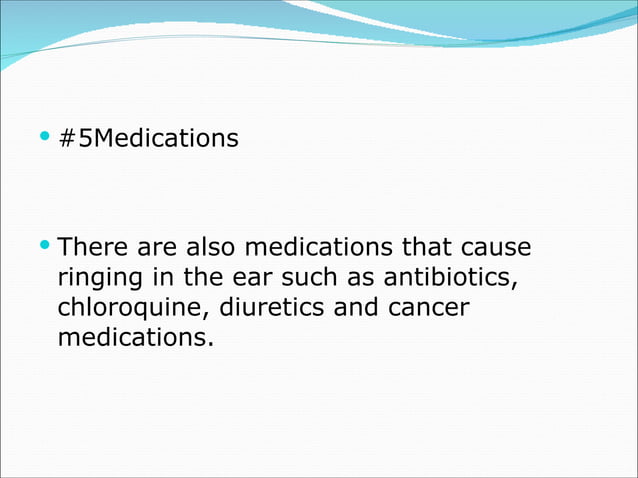 5 main causes of ringing in the ear | PPT