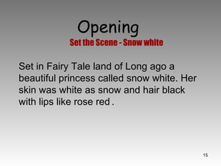 5 main point of stories of snow white looped | PPT