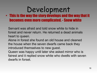 5 main point of stories of snow white looped | PPT