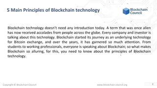 5 main principles of blockchain technology | PPT