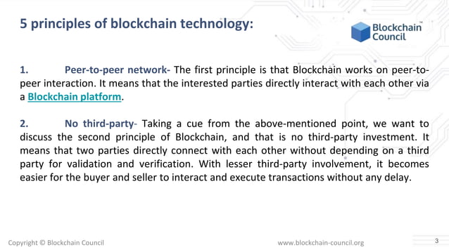 5 main principles of blockchain technology | PPT