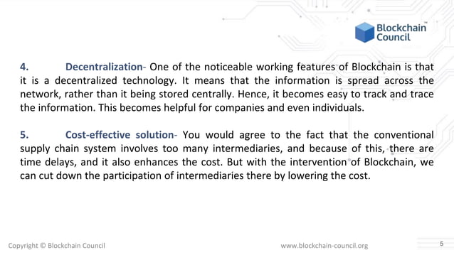 5 main principles of blockchain technology | PPT