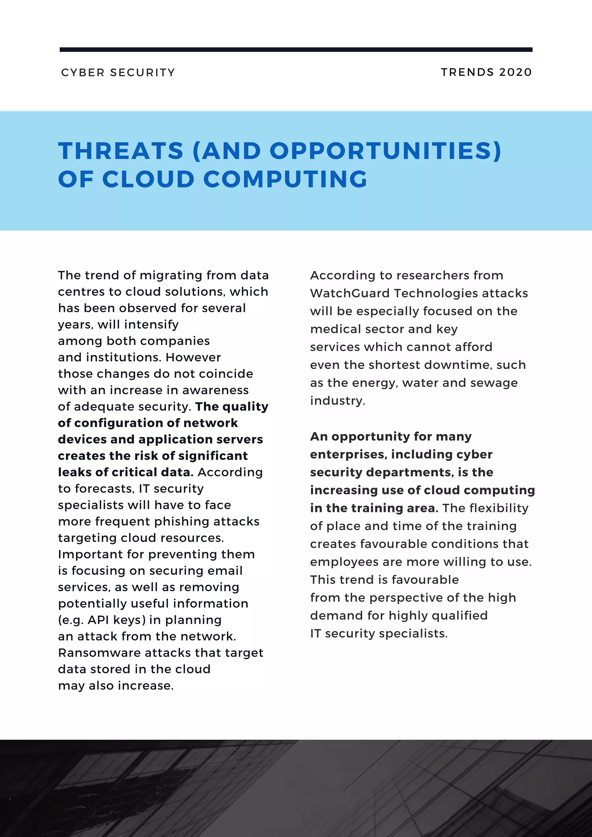 5 main trends in cyber security for 2020 | PDF