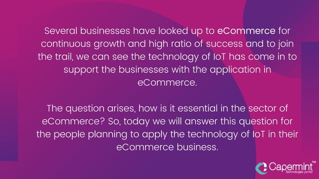 5 Major Benefits of IoT Technology in E-Commerce Industry | PPT