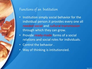 5 major social institutions | PPTX