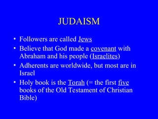 5 Major World Religions - World History Class | PPT