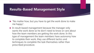 5 styles of management | PPTX