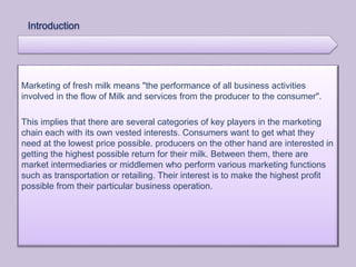 marketing of fresh milk. | PPTX