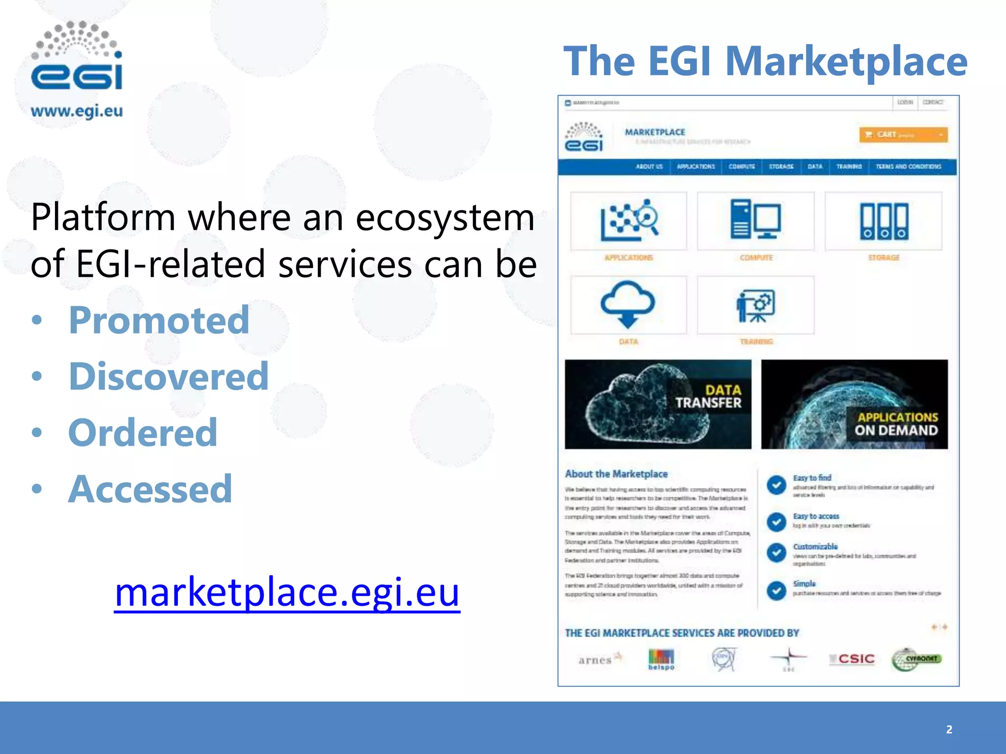 EGI Marketplace | PPT