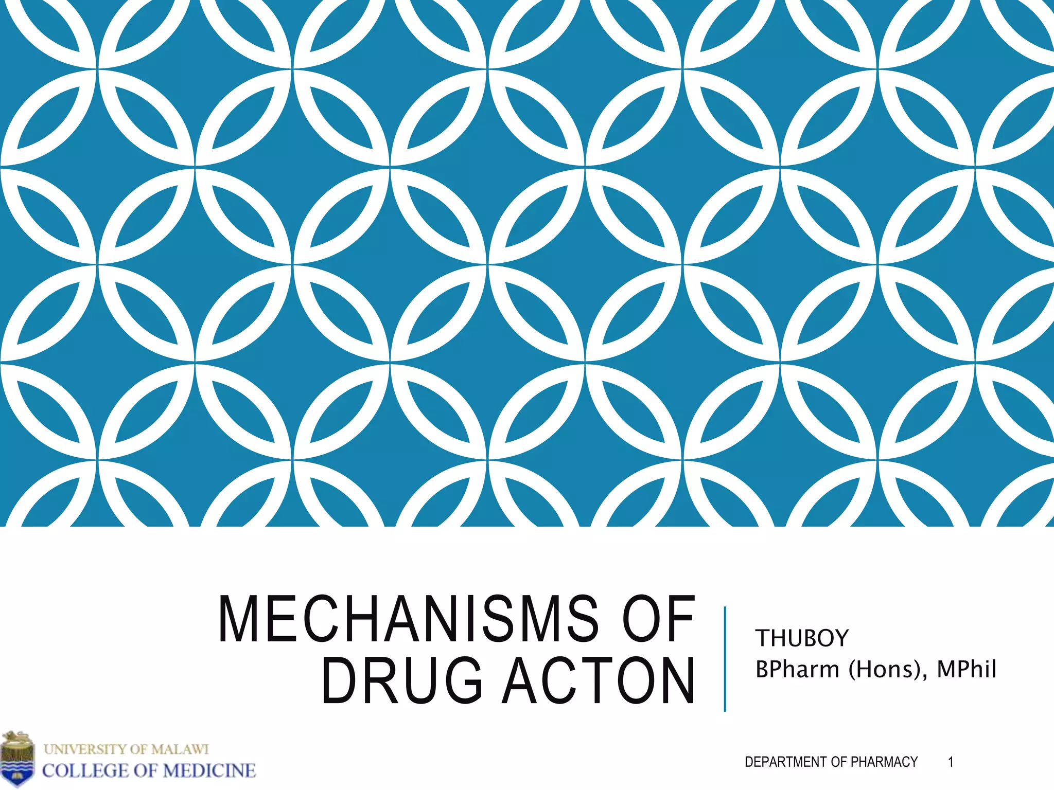 5 mechanisms of drug action | PPT