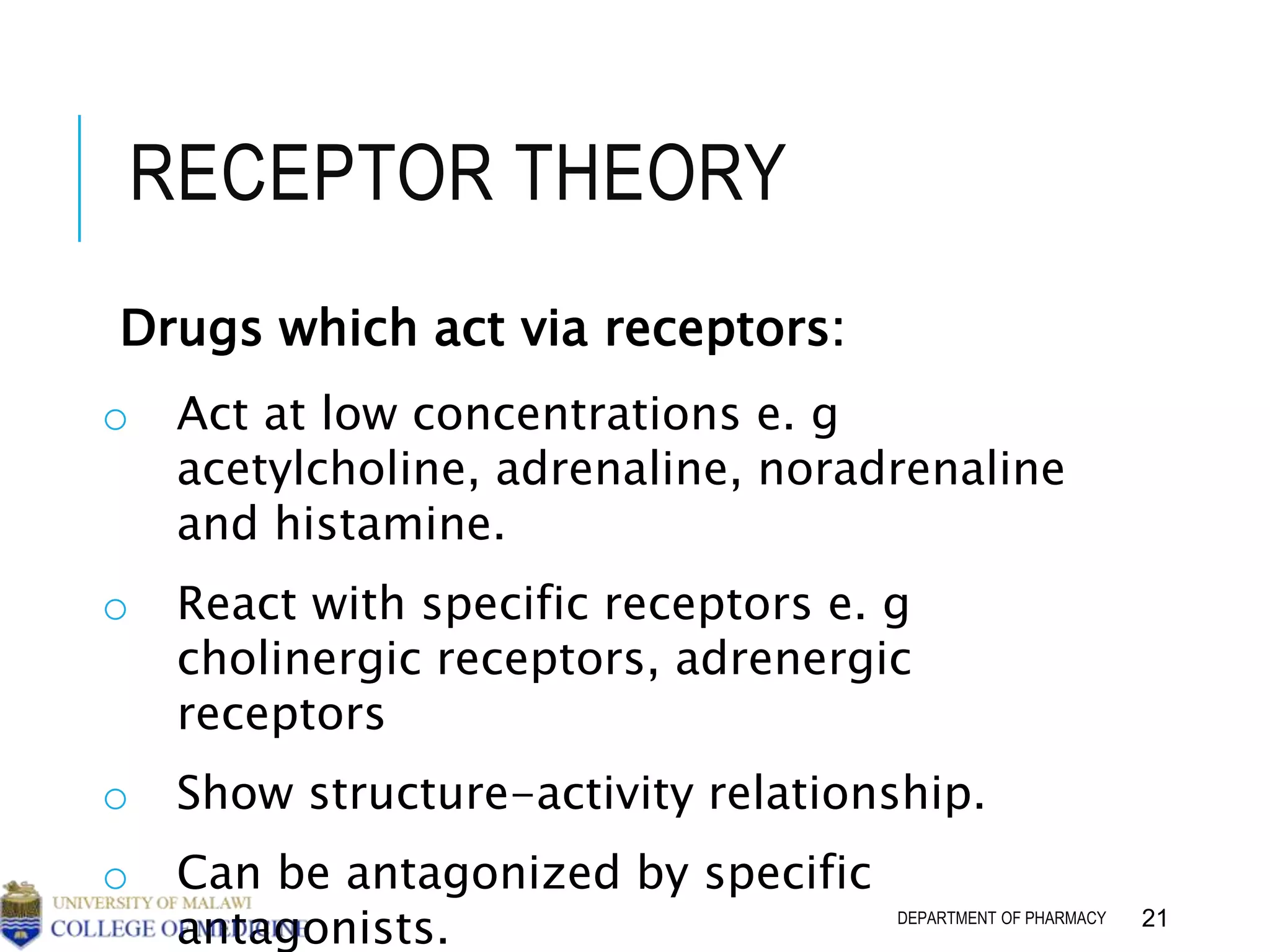5 mechanisms of drug action | PPT