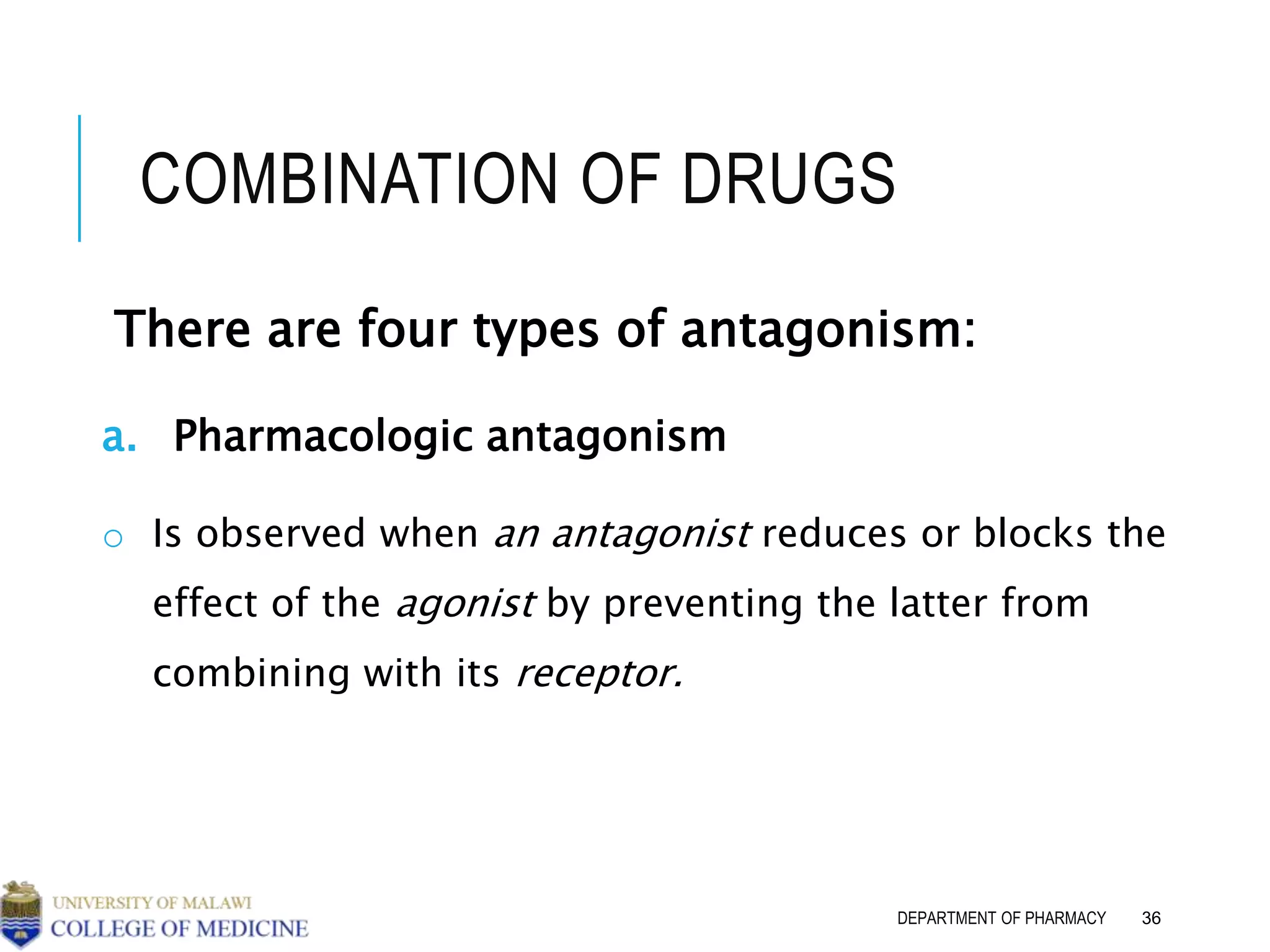 5 mechanisms of drug action | PPT