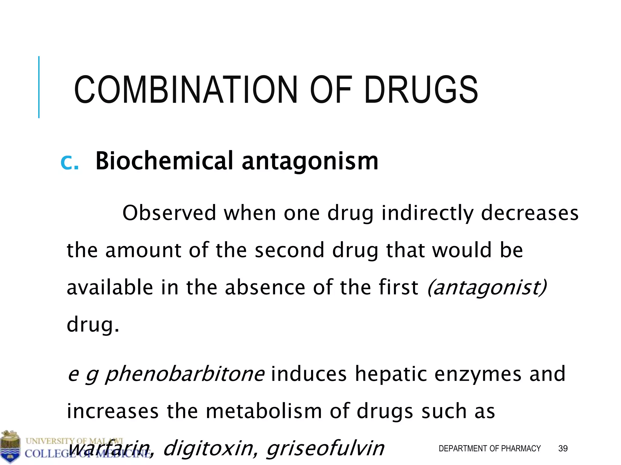 5 mechanisms of drug action | PPT
