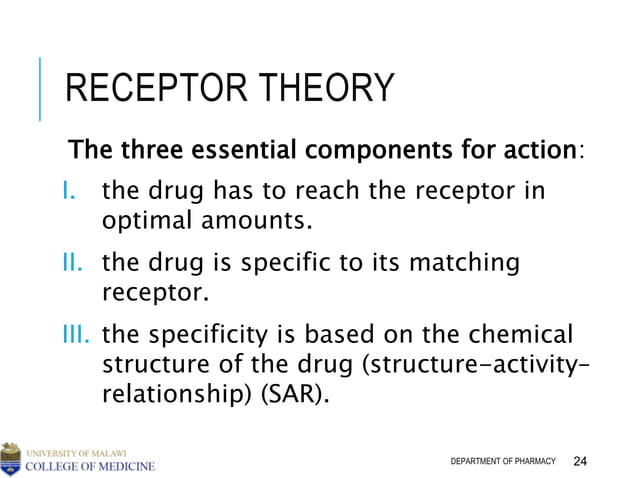 5 mechanisms of drug action | PPT | Chemistry | Science