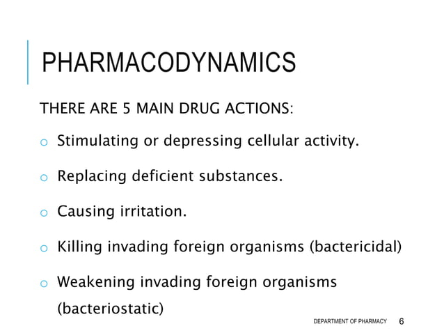 5 mechanisms of drug action | PPT | Chemistry | Science