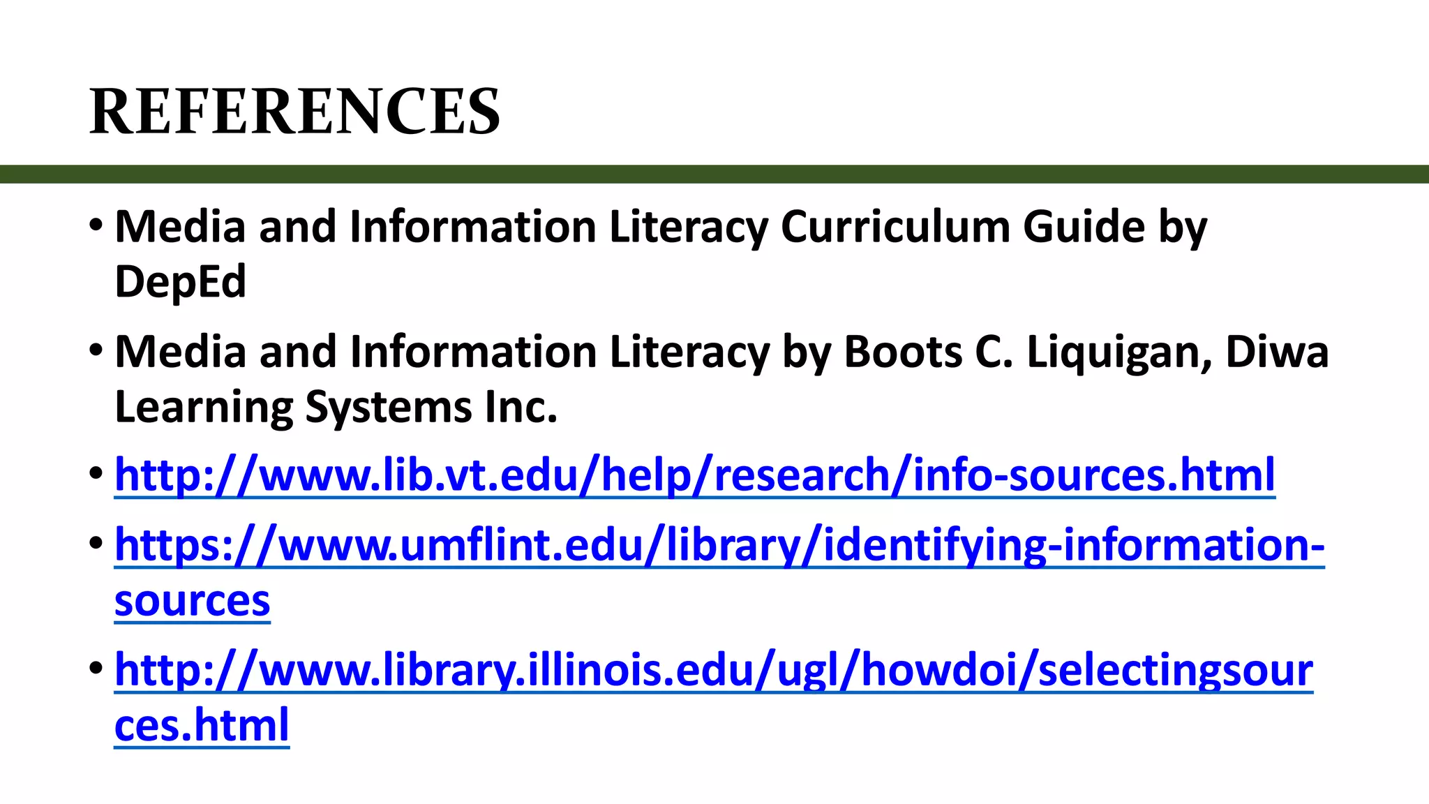 5 Media and Information Source, Sources of Information, Indigenous ...