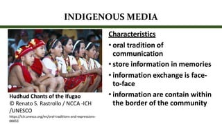 5 Media and Information Source, Sources of Information, Indigenous ...