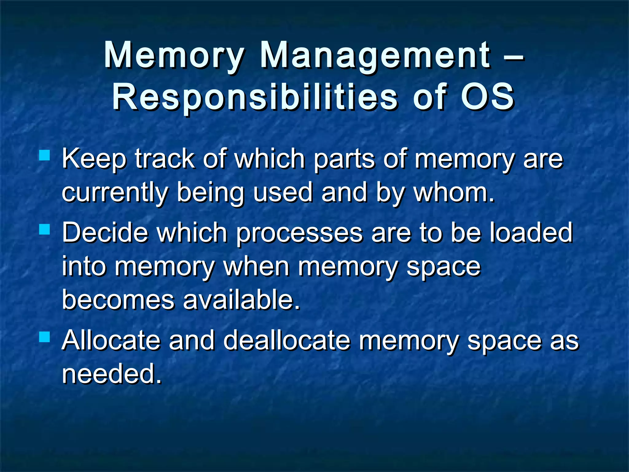 Memory Management in OS | PPT
