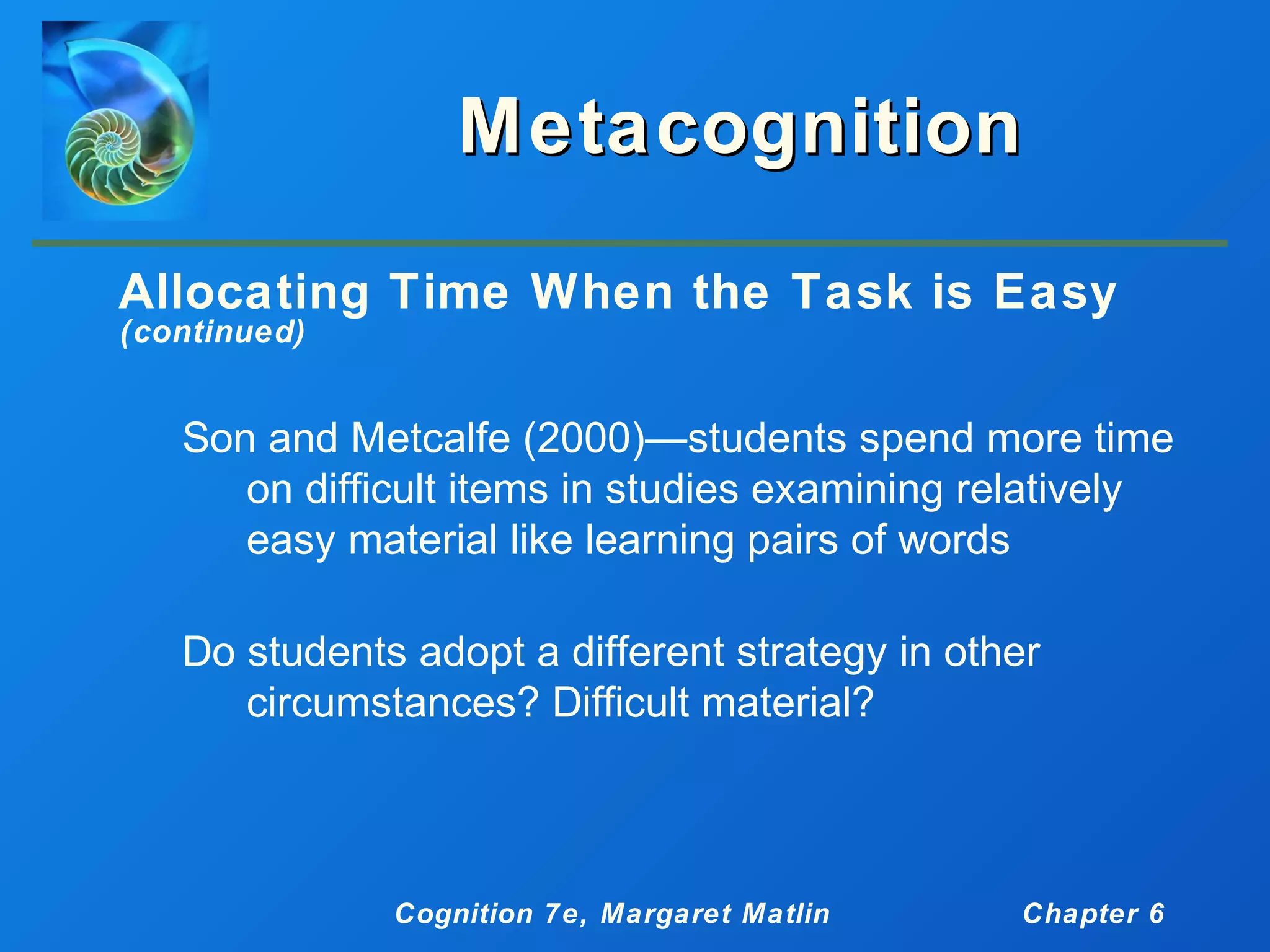 5 metacognition ii | PPT