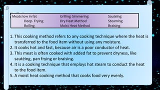 5 methods of cooking meat | PPTX