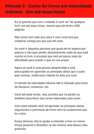 Os 5 métodos da leitura super rápida | PDF