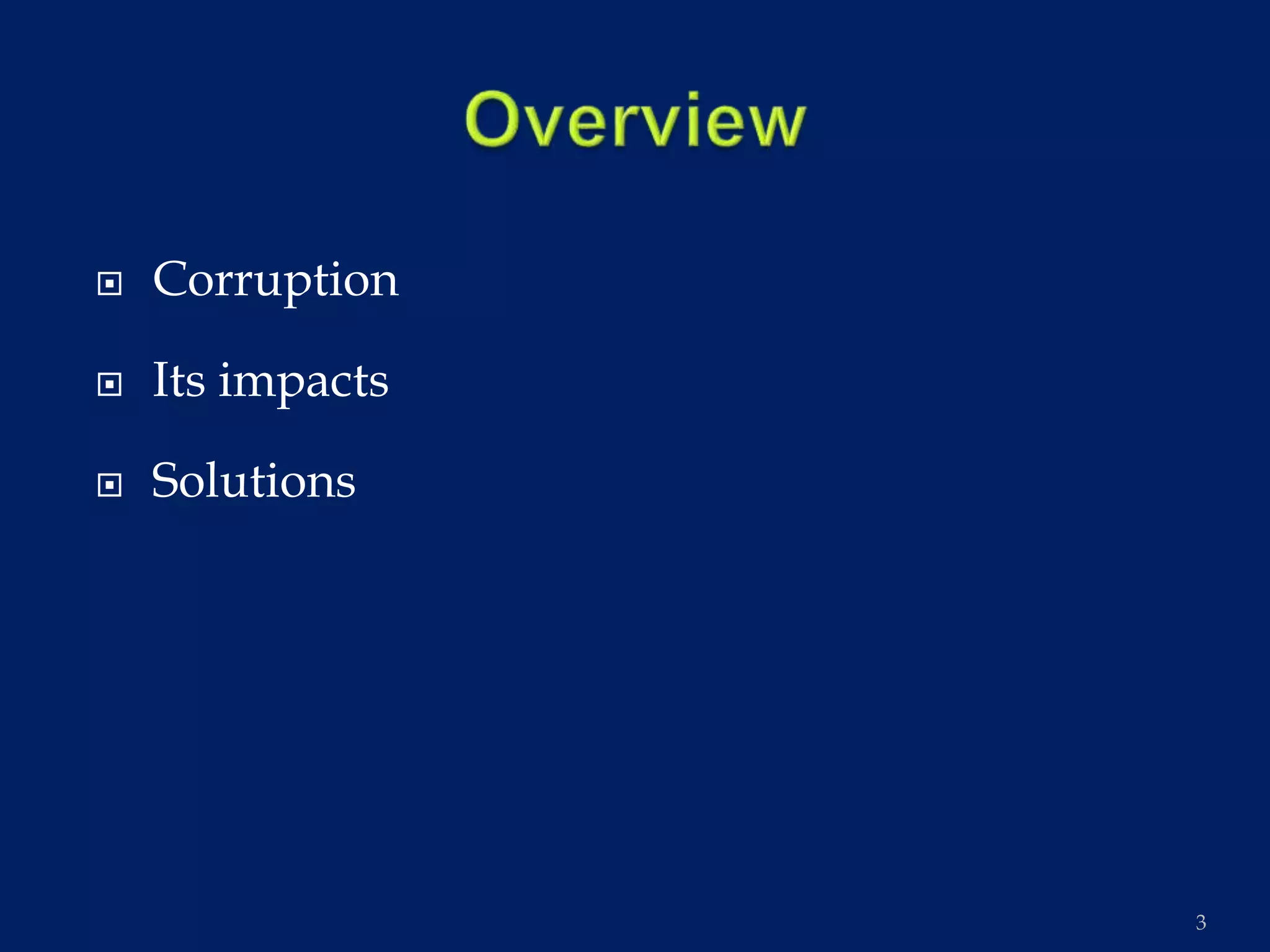 Corruption in the education sector | PPTX