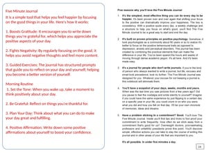 this is a format about five minute journal and how to do it | PPTX