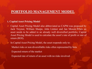PORTFOLIO MANAGEMENT | PPTX