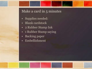 5 minute card | PPT