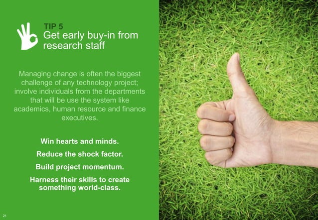 Five minute guide to choosing and implementing research management ...