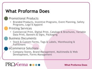 Welcome to Proforma | PPT