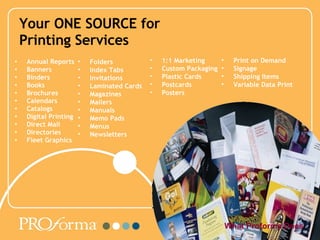 Welcome to Proforma | PPT